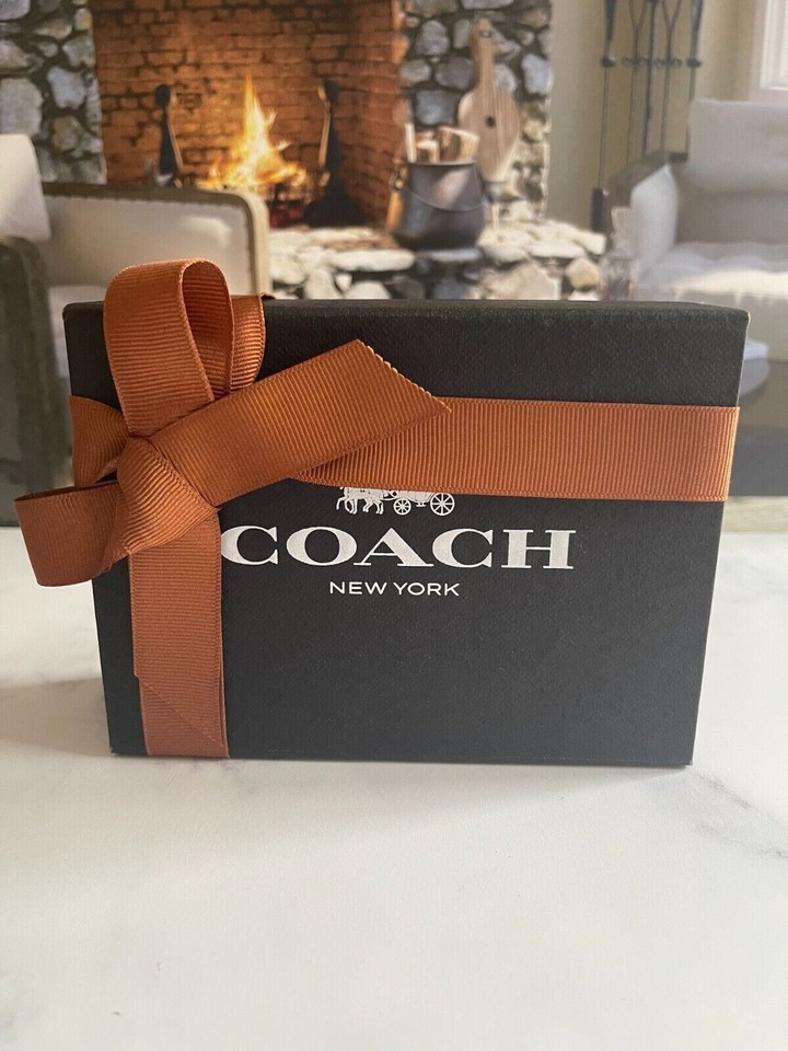 🎀BN Coach Black Gift ~Packing Box~Handle Bag~Envelope Bag~Gift tag Pick ...