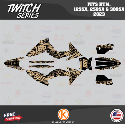 Graphics Kit for KTM MX 2-stroke 125SX 250SX & 300SX 2023 Twitch - Tan ...