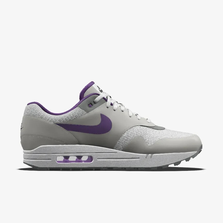 Nike Air Max 1 ’87 NBY Lt Iron Ore/Purple Cosmo Running Shoe US Women ...