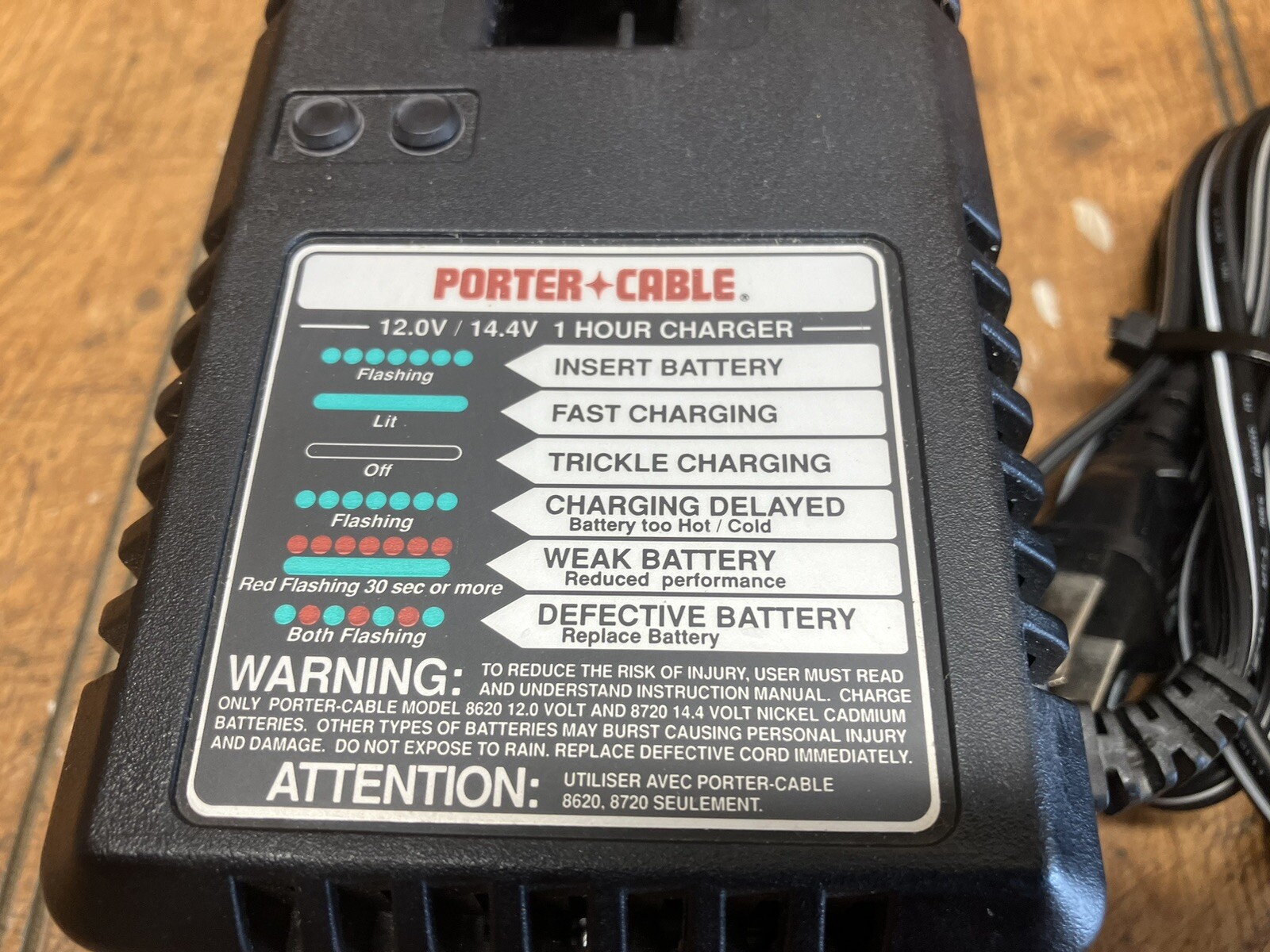 2 Porter Cable Model 8621 One Hour Battery Chargers 12V / 14.4V Tested ...