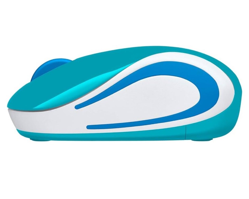 Logitech Wireless Mini Mouse M187 Teal, Pocket Sized Ultra Portable ...