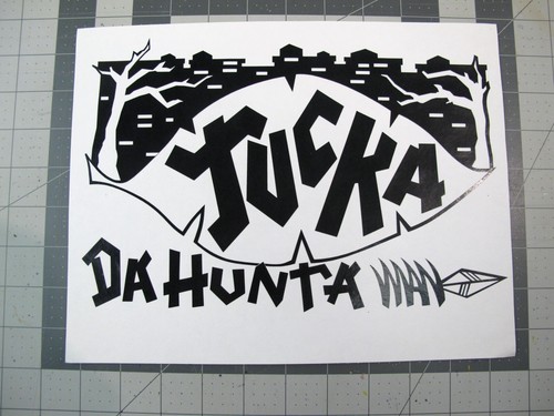 vtg 1990s hip hop Original art Joe Buck concept logo Tucka Da Hunta C ...
