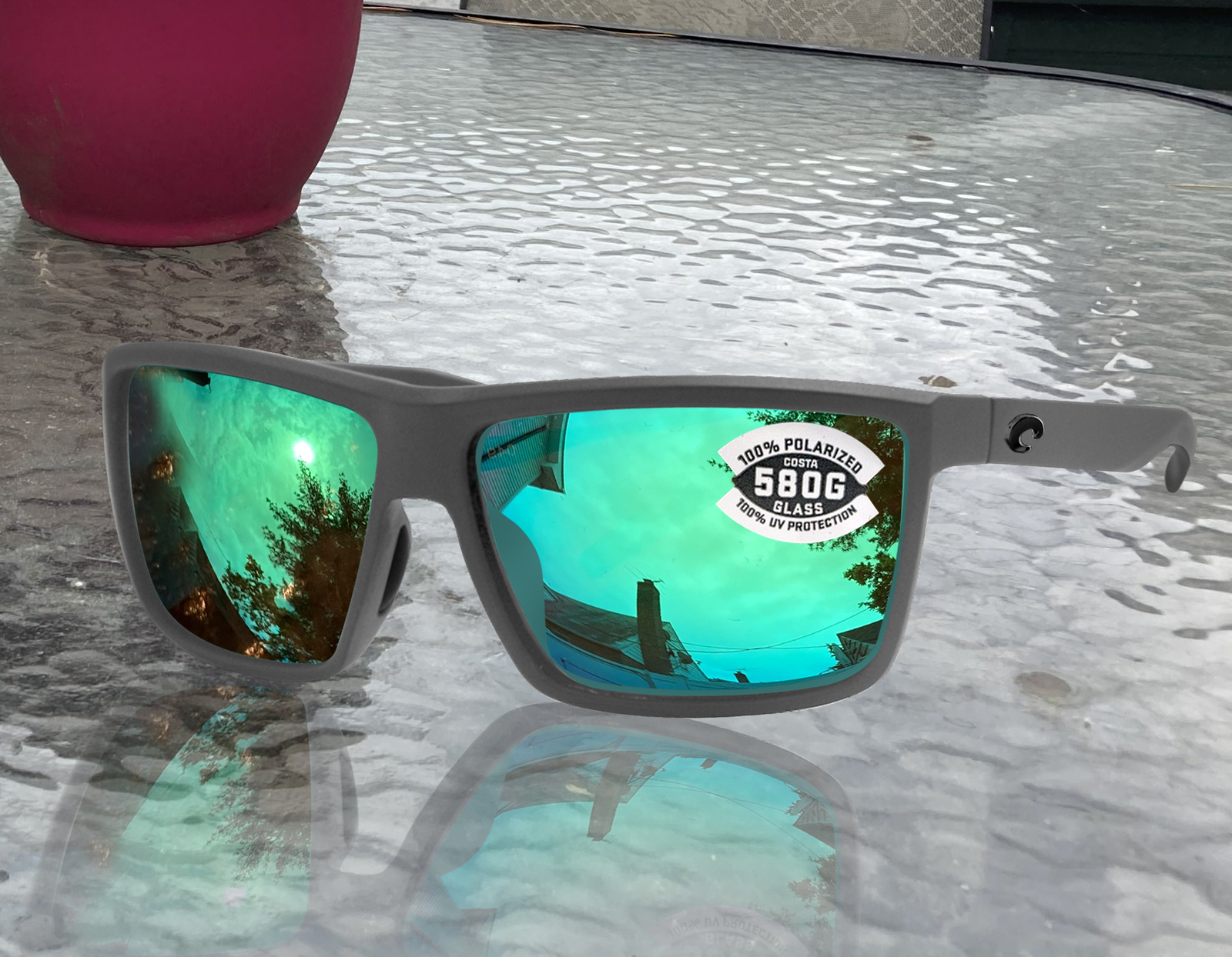 Costa Del Mar Rinconcito Matte Gray Green Mirror 580 Glass Polarized ...