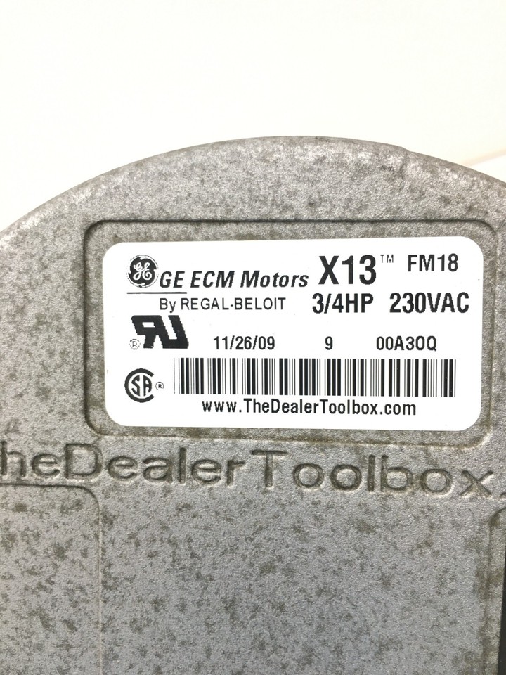 GE X13 ECM Motors FM18 230VAC 3/4HP CCW LE rotation Module Only used # ...