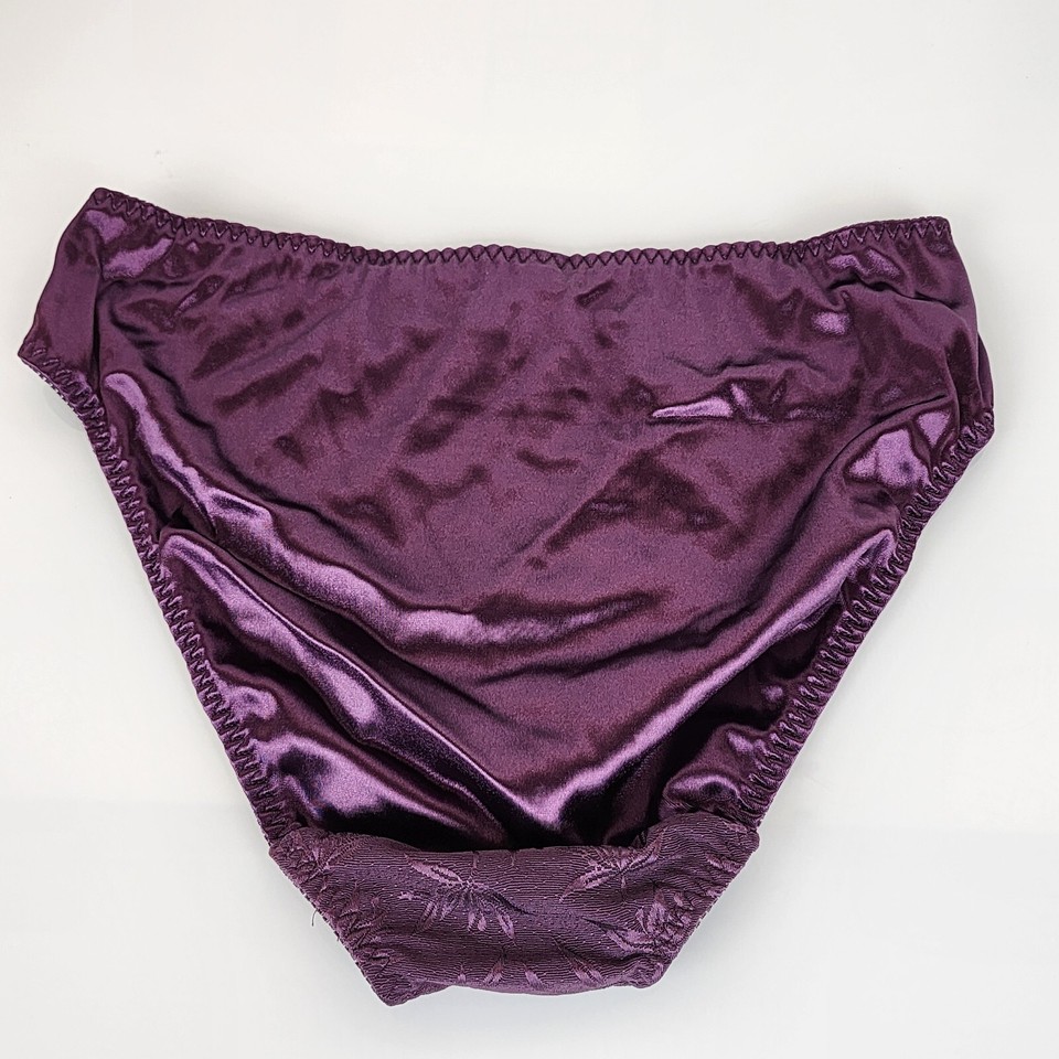 Vintage Delicates Second Skin Liquid Satin Shiny Wet Look Purple ...