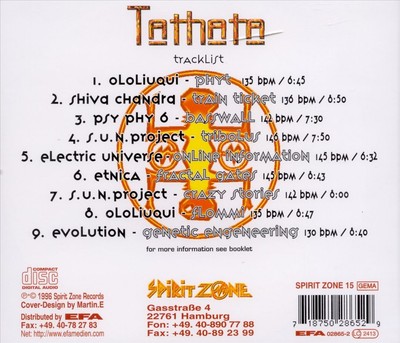 VARIOUS ARTISTS SPIRIT ZONE COMPILATION, VOL. 3: TATHATA NEW CD ...