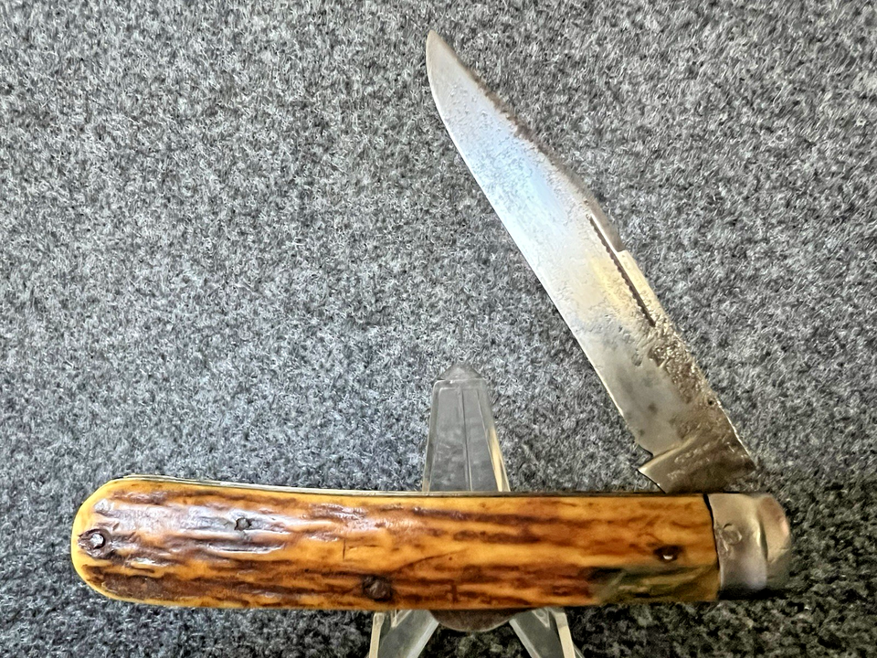 Amber Stag IXL LOCKBACK ~1900 by GEORGE WOSTENHOLM (Sheffield) Folding ...