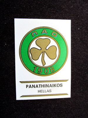 PANATHINAIKOS HELLAS GREECE FOOTBALL CLUB BADGES 1975 N° 127 PANINI ...
