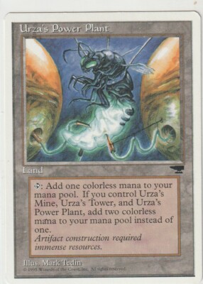 Magic The Gathering 1x Urza's Power Plant (Bug) LP Chronicles MTG Land ...