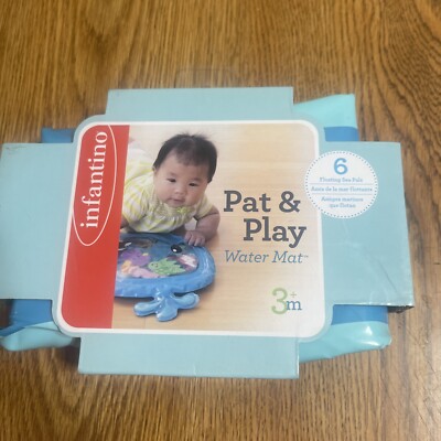 Infantino Pat And Play Water Mat Baby Tummy Time High Chair Learning ...