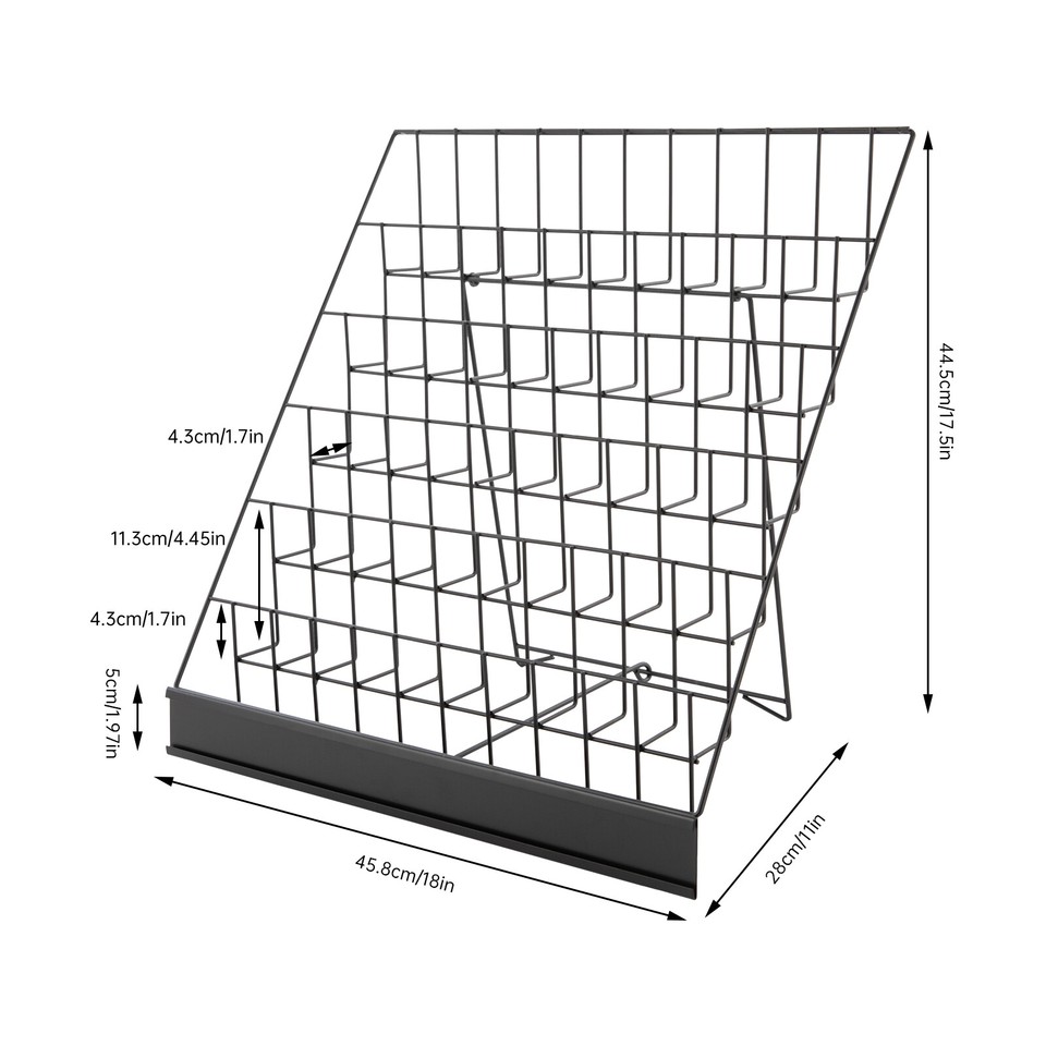 6 Tier Wire Countertop Rack Comic Book Rack Book Display Stand For ...