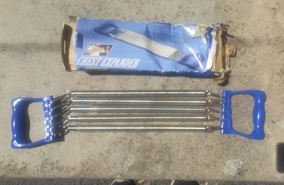 VTG 5-Spring Chest Expander Exerciser - Blue | eBay