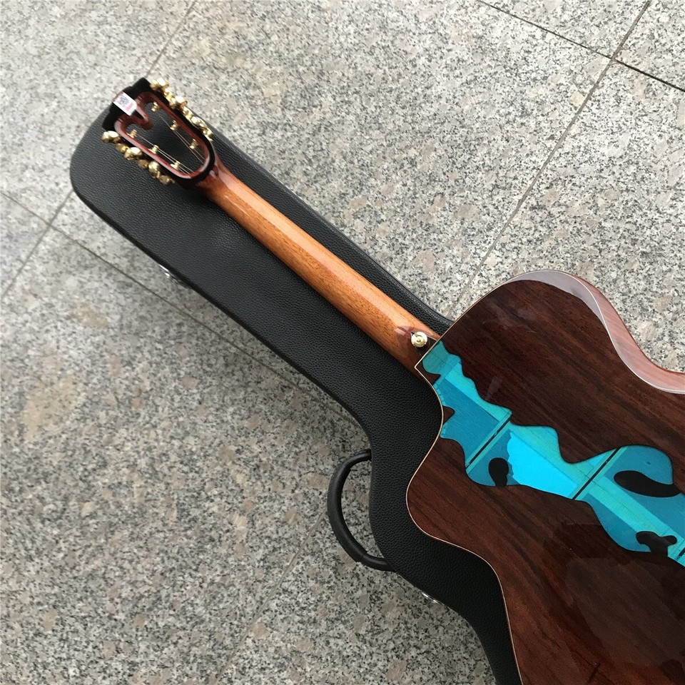All Solid Wood Merida SADHU 41 Inches AAA Spruce Rosewood Body Acoustic ...