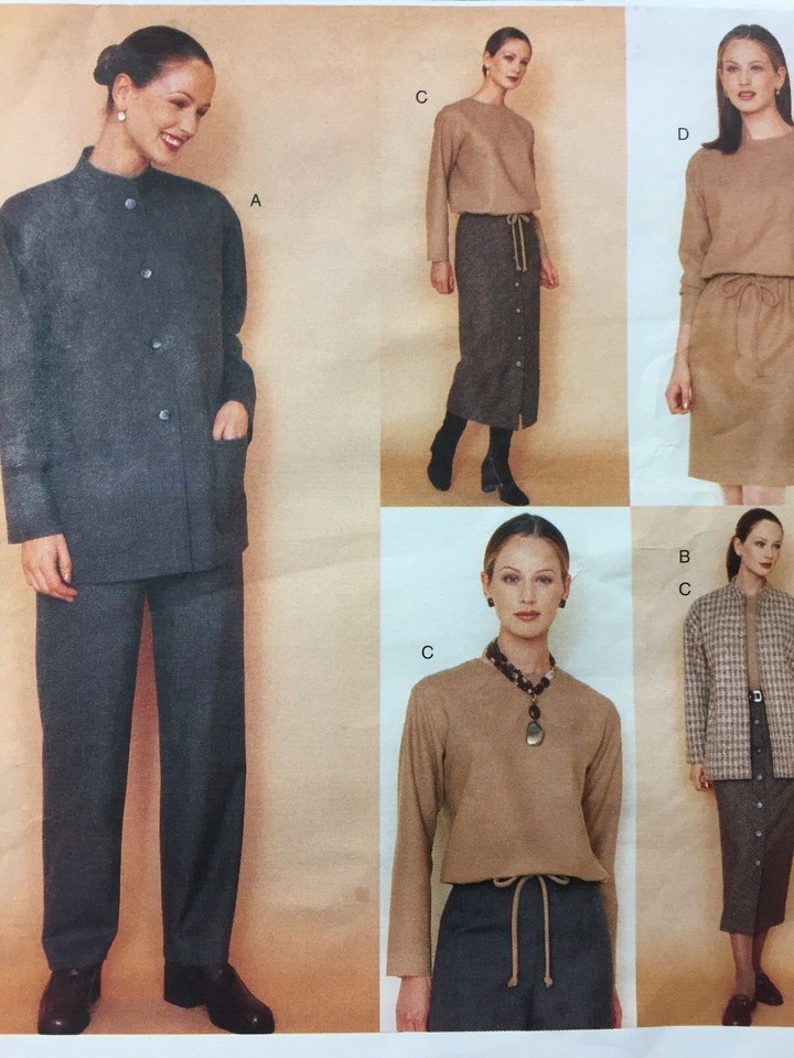 VOGUE Career Pattern #2007 Five Easy Pieces Pants Jacket Blouse Skirt ...