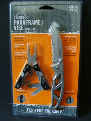 New GERBER Paraframe 1 Knife Vise Mini Multi Tool Pliers Folding Pocket Combo | eBay