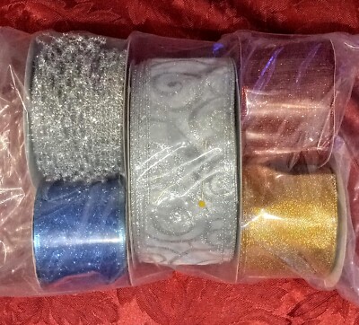 Lot of 13 spools of Ribbon. Christmas Ribbon | eBay