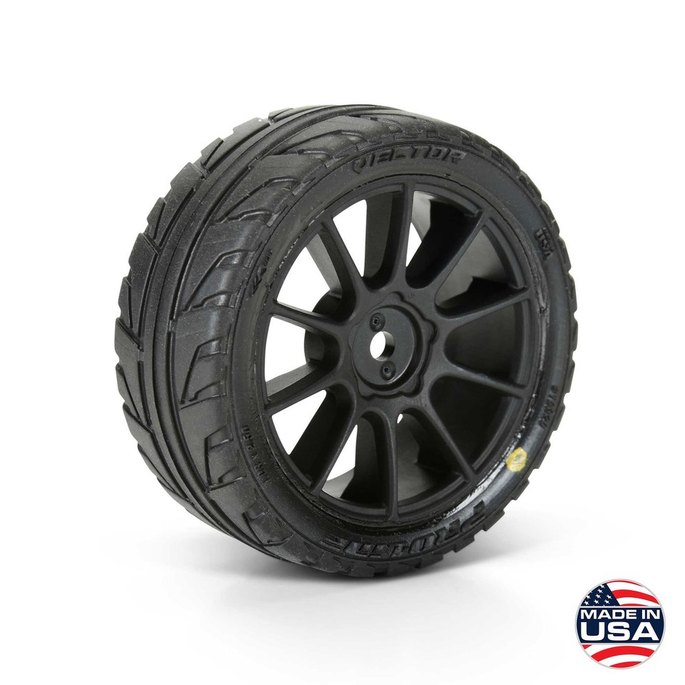 Pro-Line Racing Vector Tire MTD 12mm Black Mach 10 Wheel 4 for ARRMA ...