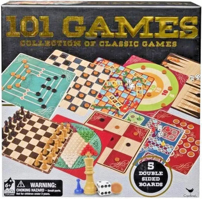 101 GAMES COLLECTION OF CLASSIC GAMES BY CARDINAL GAMES 5 DOUBLE SIDED ...