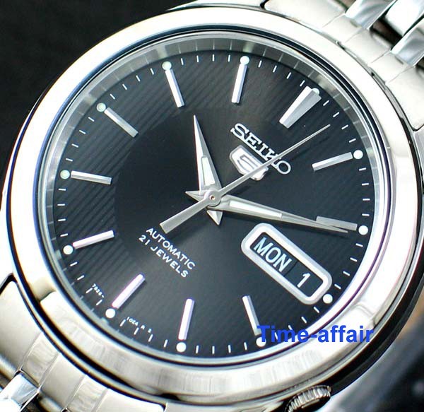 New SEIKO 5 Automatic SNKL23K1 SNKL23 21 Jewels Black Dial Men Watch | eBay