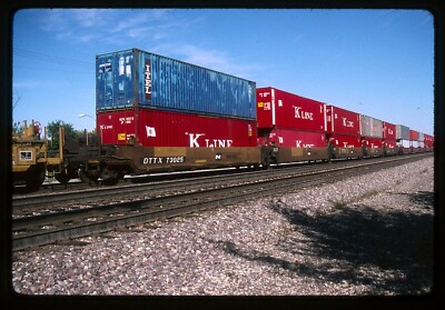 Railroad Slide - DTTX #73025 Intermodal Flat Car 1993 K Line Container ...
