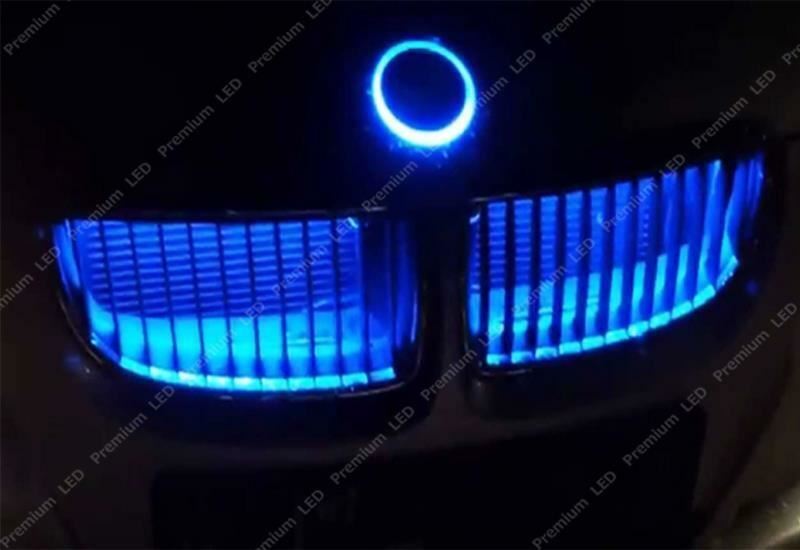 8000K Ultra Blue Emblem LED Background Light 82mm For BMW 3 5 7 Series ...