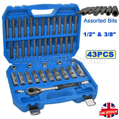 Shock Absorber Tool Kit 43pc Suspension Strut Nut Removal Top Mount ...