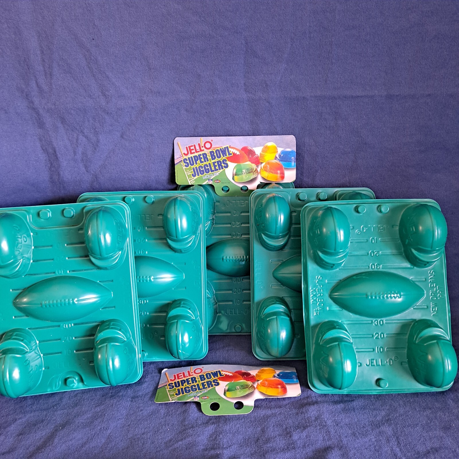 Lot 5 FOOTBALL JELL-O JIGGLERS MOLDS Helmet Jello Shots Gelatin Candy ...
