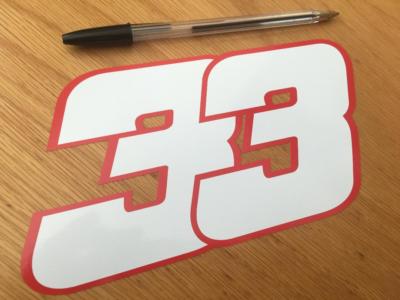 Marco Melandri Race Number 33 Decal 2005 (Large) | eBay