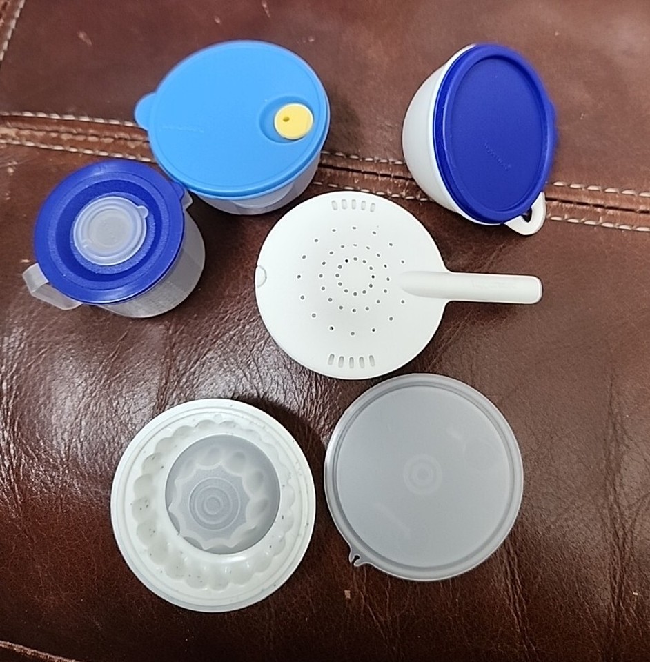 Tupperware oyster case mini lunch box with 5 tinietreasures | eBay