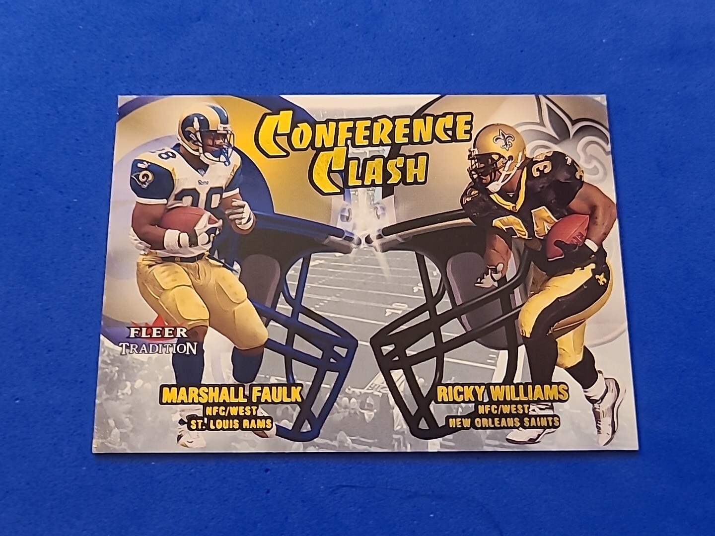 2001 Marshall Faulk - Ricky Williams Fleer Tradition 11 Conference ...