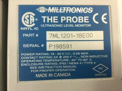 Milltronics 7ML1201-1BE00 ultrasonic level gauges *EXPRESS SHIP ...