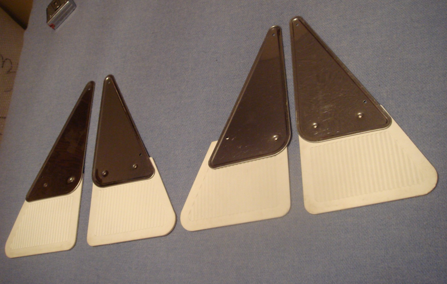 Vintage Set of 4 Stainless Steel White Splash Guards Mud Flaps 1970 ...