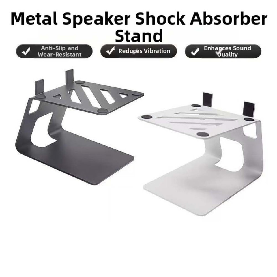 Portable Metal Speaker Stand with Shock Absorbing Sponge for Desktop ...