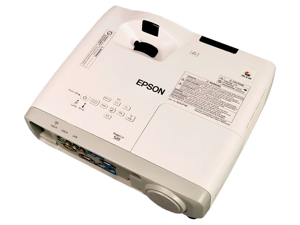 Epson PowerLite 520 3LCD 4K Projector Short-Throw 2700 Lumens BYOD 16W ...
