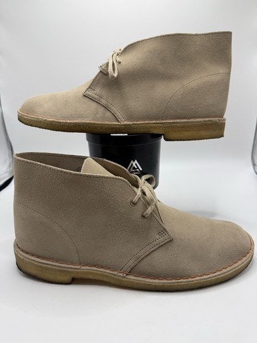 Clarks Originals 11826 Desert Ankle Boot Oak Suede Beige Suede Mens ...