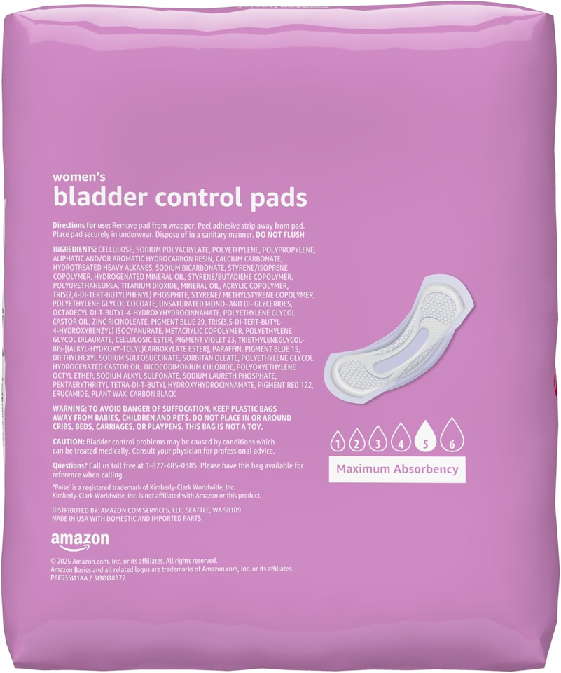 Incontinence Pads for Women Long, Bladder Control, Postpartum, Maximum ...