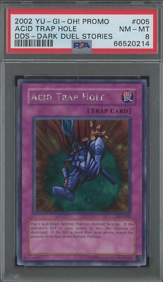YuGiOh Acid Trap Hole DDS-005 Graded PSA 8 NM MINT Secret Prismatic ...