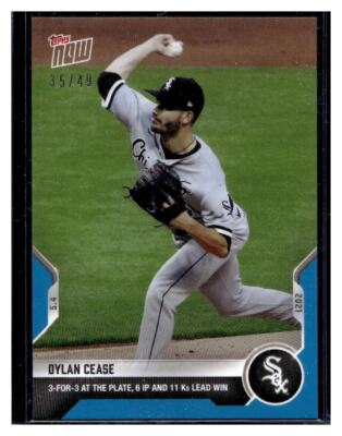 2021 Topps Now #171 Dylan Cease Blue Parallel Card #d 35/49 | eBay
