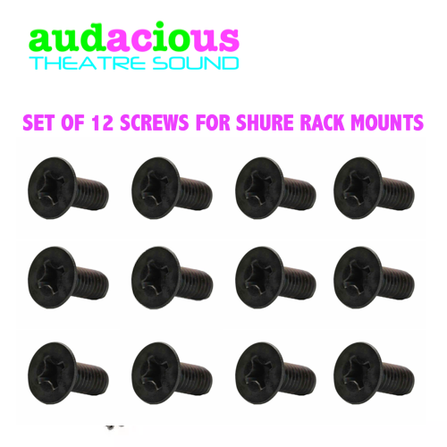 1/4" Screws for SHURE rack kits - most models SLX4, ULXDP4, SLXD4 ...