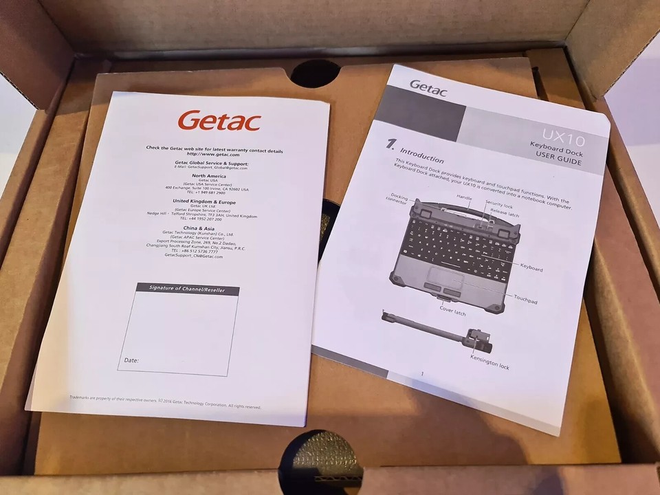 Getac UX10 Rugged Tablet Detachable Keyboard New Open Box Unused ...