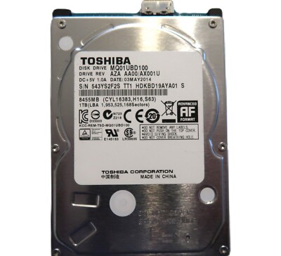 Toshiba MQ01UBD100 HDKBD19AYA01 S AZA AA00/AX001U China 1000gb USB ...