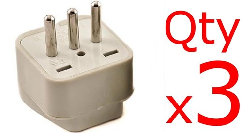 3pk Universal To Italy Plug Adapter Convert Plug into Italian Style ...