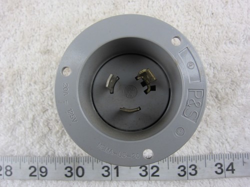 P&S Pass & Seymour 20A 125V HBL2315 Style Locking Flanged Inlet L5-20P ...