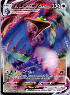 Cramorant VMAX 055/072 - Shining Fates - Ultra Rare Holo Pokemon Card ...