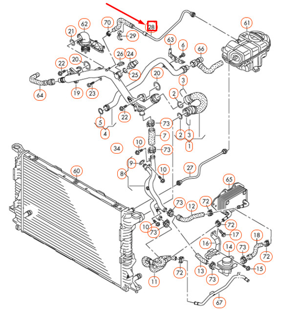 Audi 4G0121081AH Genuine OEM Factory Original Upper Pipe for sale ...