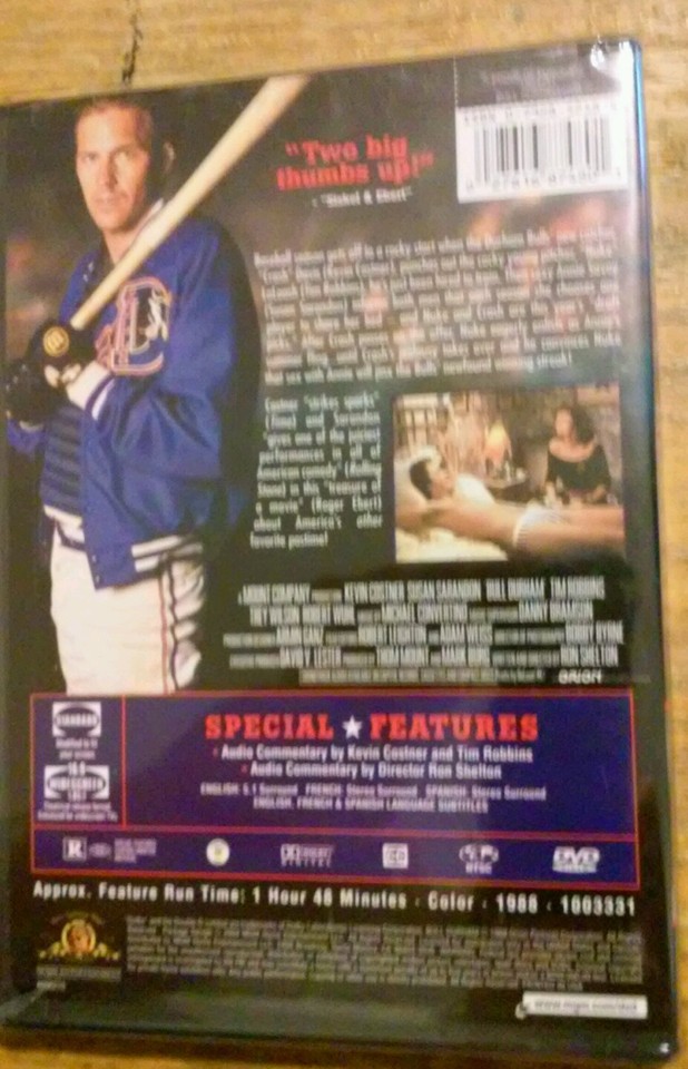 Bull Durham (DVD, 2002, Special Edition) Kevin Costner Brand New Sealed ...