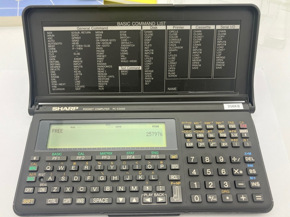 Sharp PC-E500S Basic-Computer 256KB Speicher (Intern), Handbuch, OVP | eBay