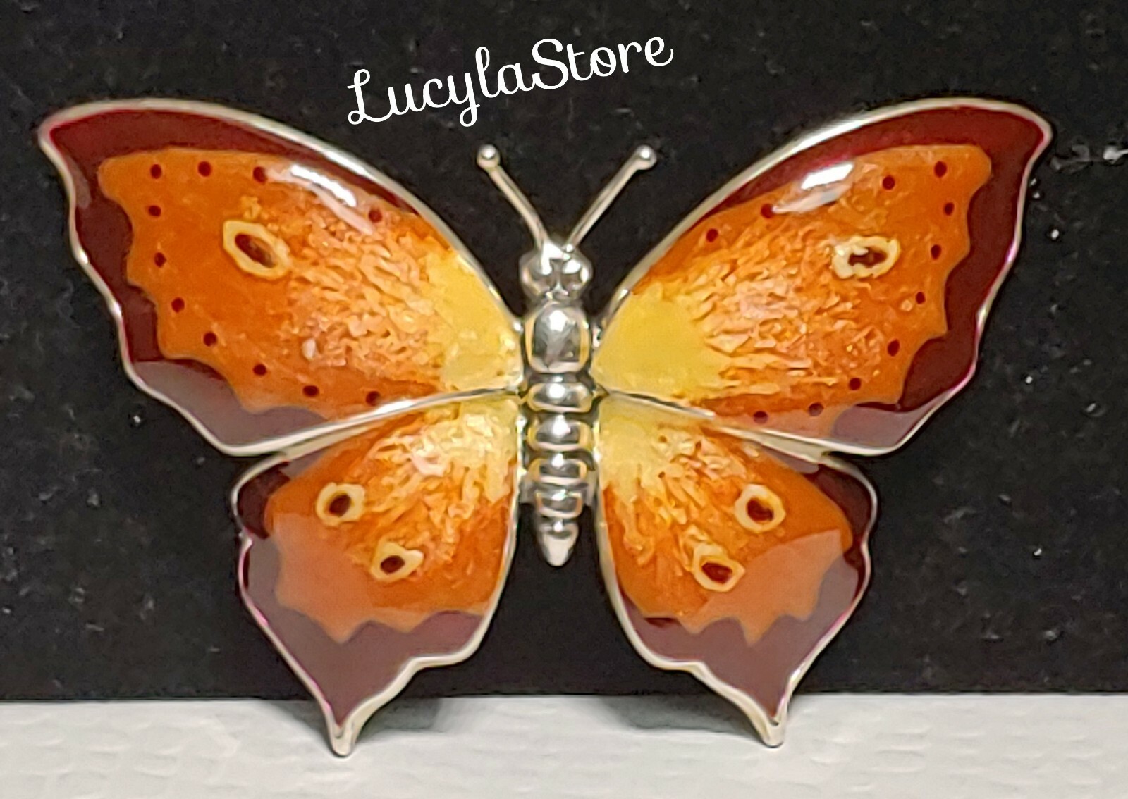 Saturno Animal Italy Sterling Silver 925 Brooch Pin large Butterfly ...