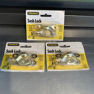 BRAND NEW STANLEY SASH LOCK 75-5876 Pack of Three (3) New Old Stock ...