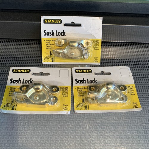 BRAND NEW STANLEY SASH LOCK 75-5876 Pack of Three (3) New Old Stock ...